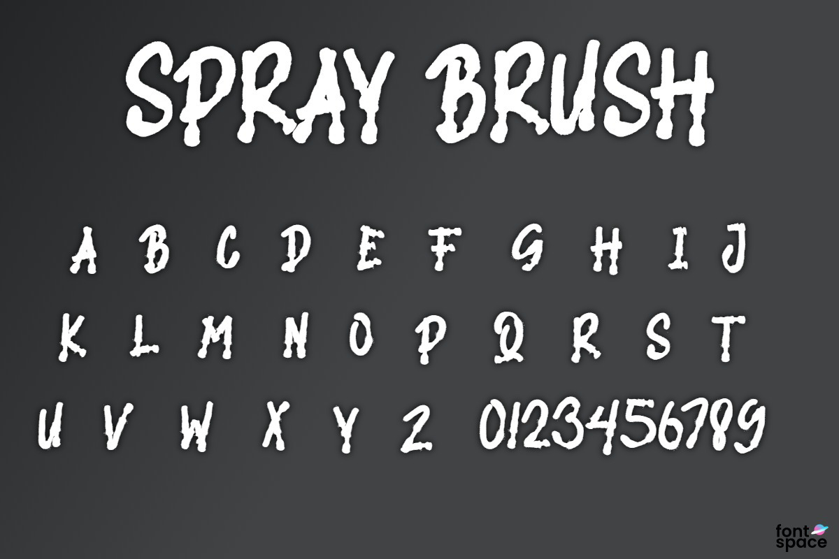 SPRAY BRUSH Font | aminmario | FontSpace