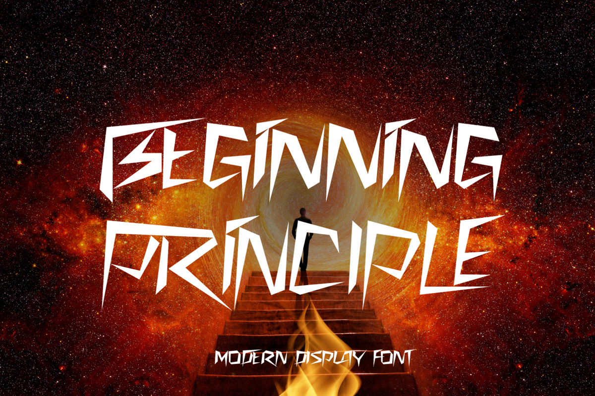 BEGINNING PRINCIPLE Font | 177Studio | FontSpace