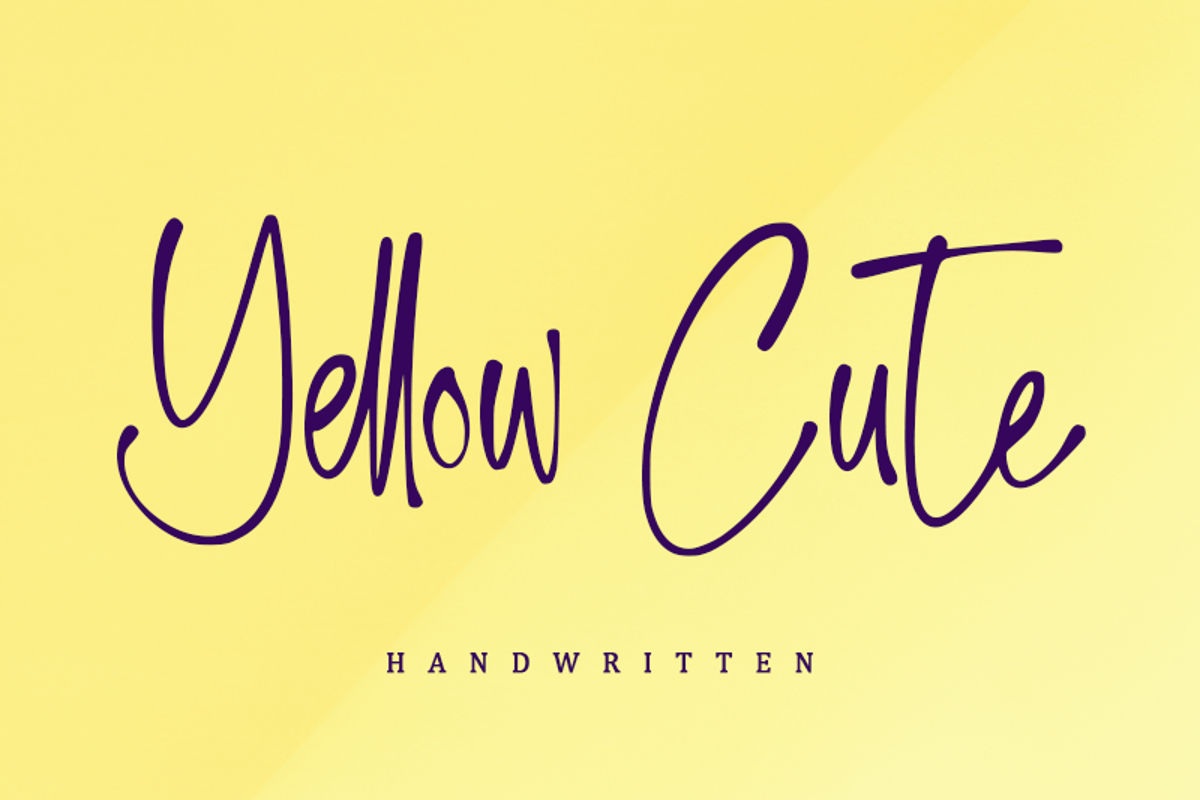 Yellow Cute Font - Free Download