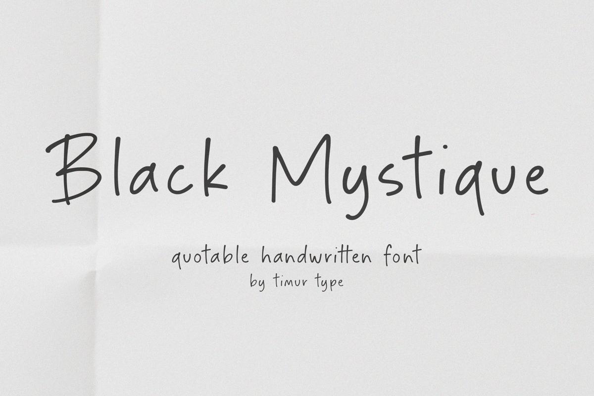 Black Mystique Font | Timur type | FontSpace