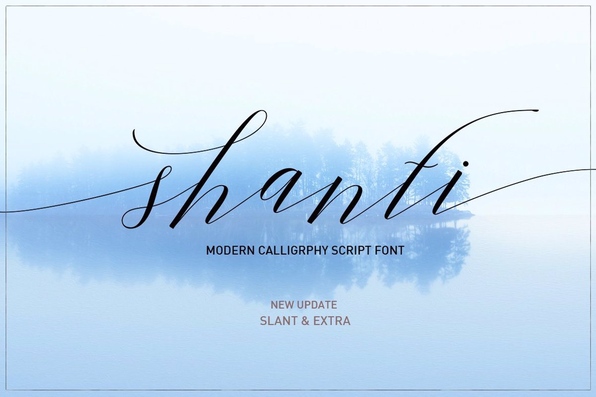 Shanti Slant Font | Solidtype | FontSpace