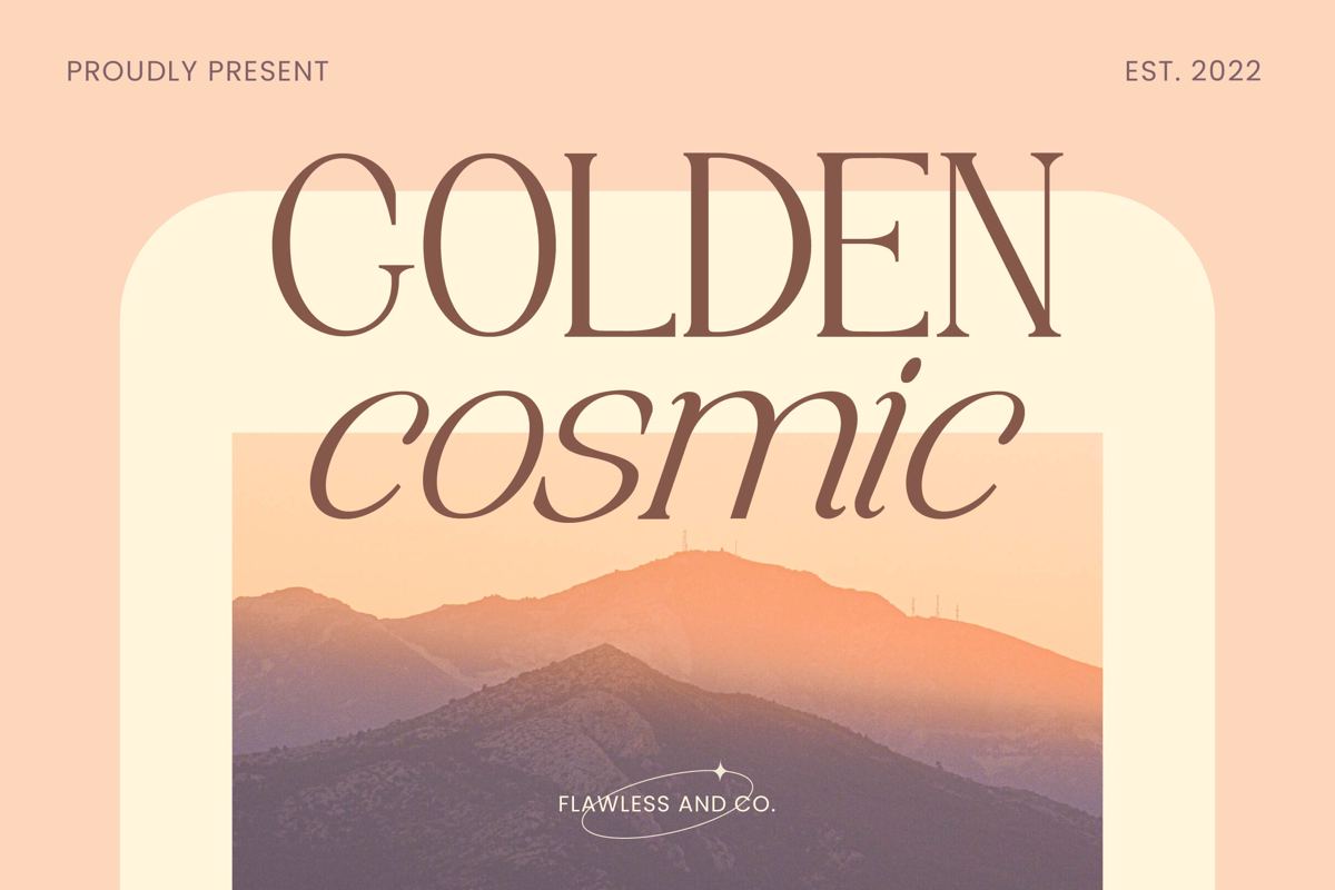 Golden cosmic reguler Font - Free Download