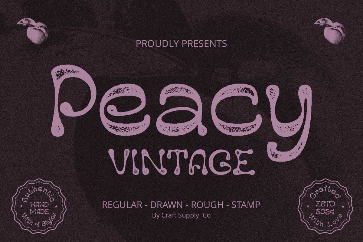 Peacy Vintage Stamp Font - Free Download