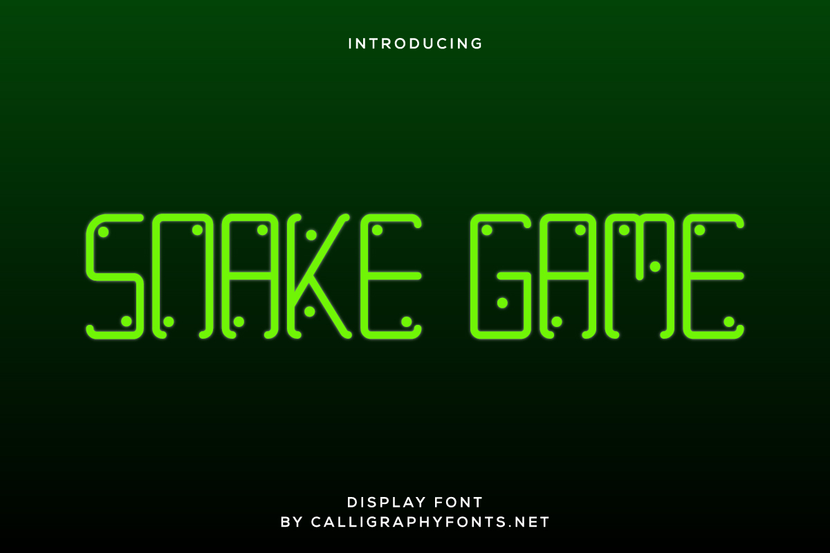 Snake Game Font - Free Download