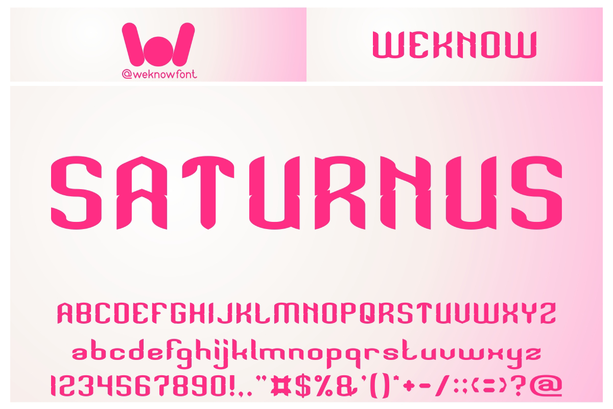 SATURNUS Font | weknow | FontSpace