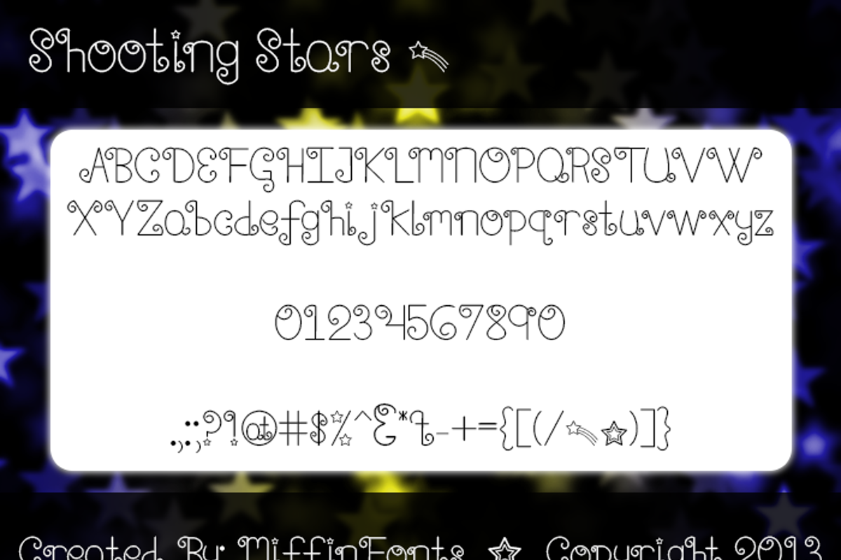 Shooting Stars Font - Free Download