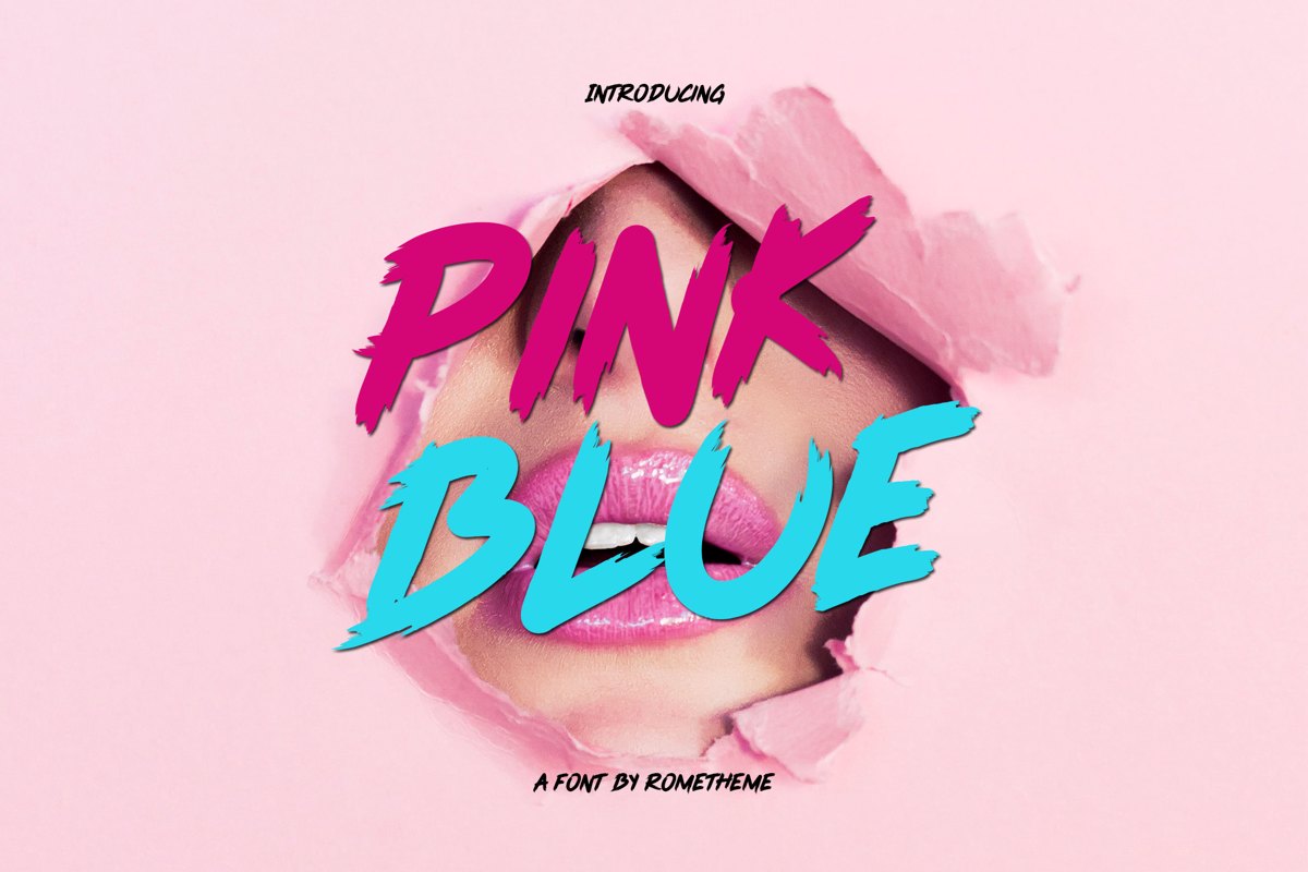 Pink Blue Font - Free Download