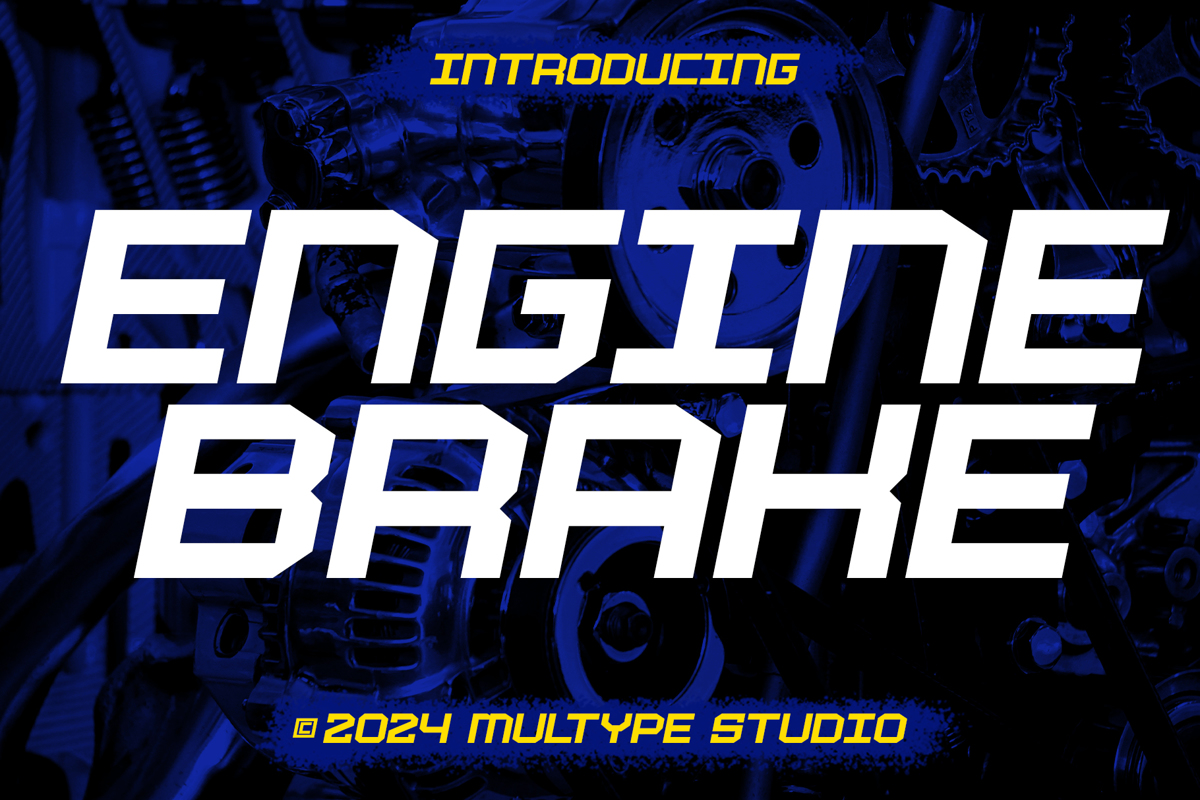 Racing Engine Brake Font - Free Download
