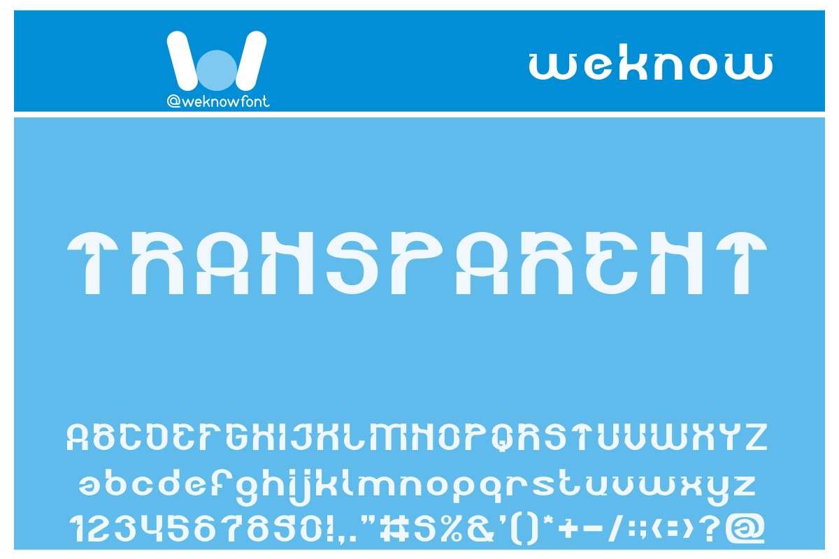 TRANSPARENT Font | weknow | FontSpace