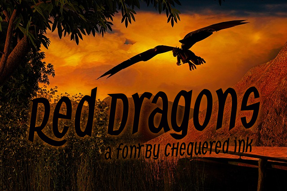 Red Dragons Font | Chequered Ink | FontSpace