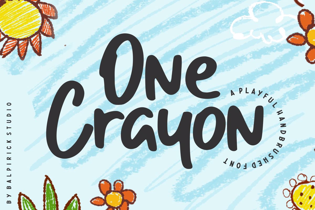 One Crayon Font | balpirick | FontSpace