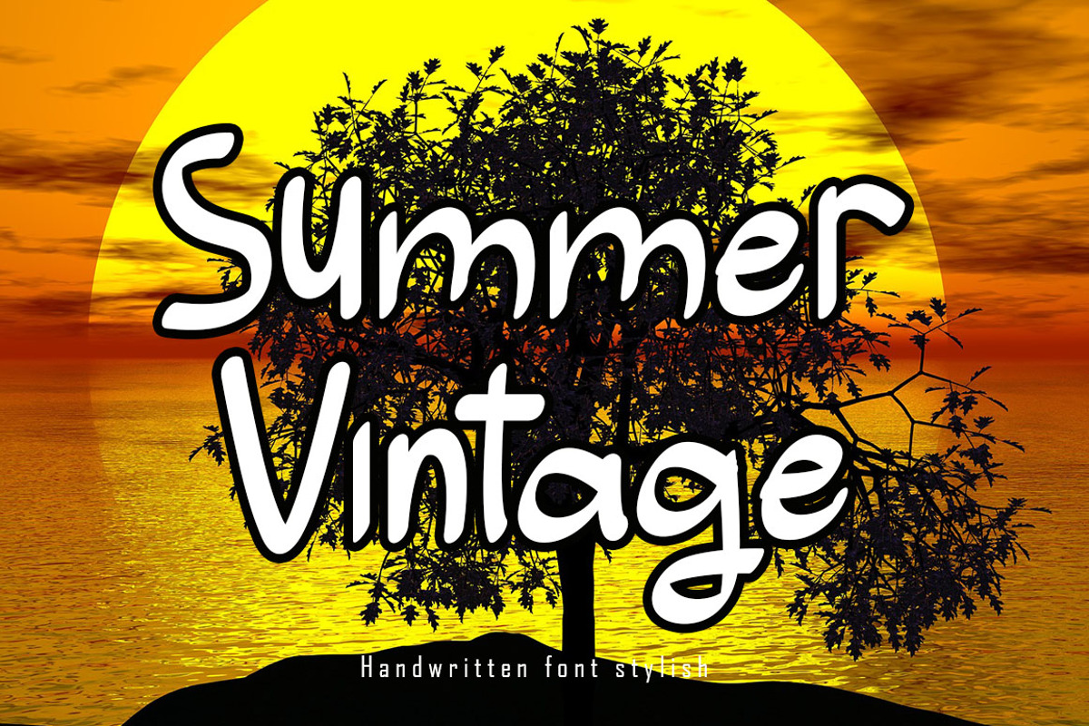 Summer Vintage Font | rony-studio | FontSpace