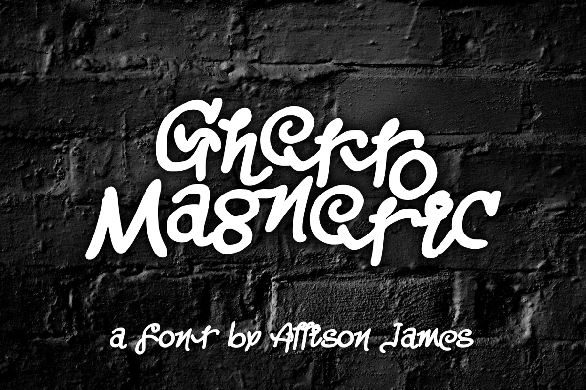 Ghetto Magnetic Font | Chequered Ink | FontSpace