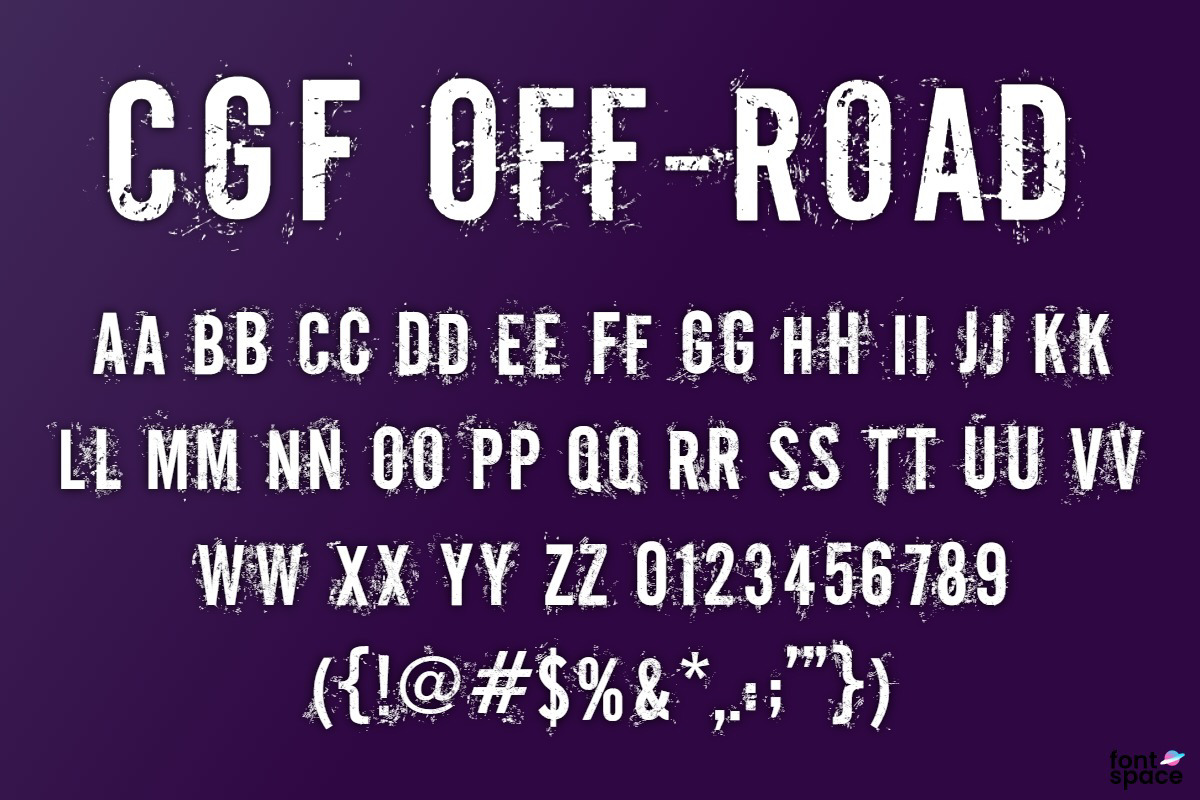 CGF Off-Road Font | Chris Garrett | FontSpace