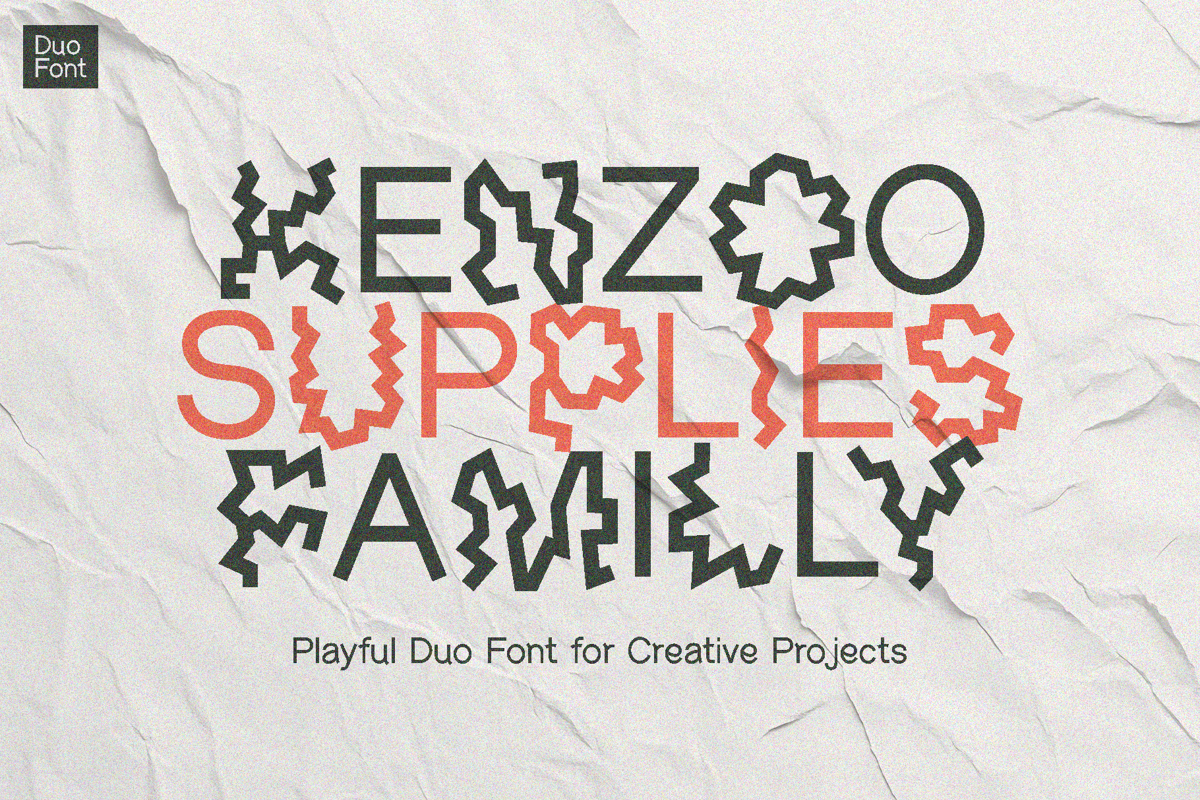 Kenzoo Supplies Zig Zag Font - Free Download