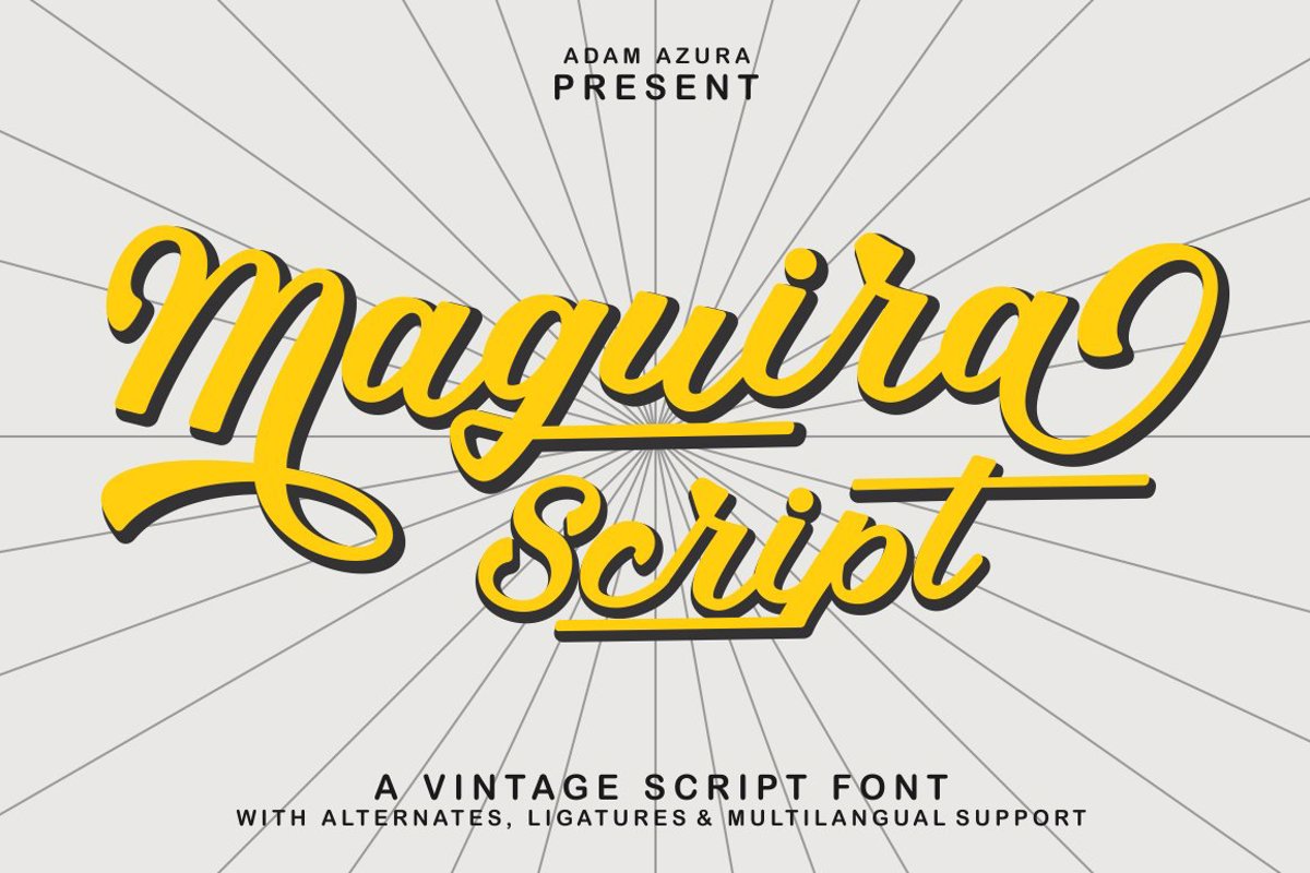 Maguira Script Font | Solidtype | FontSpace