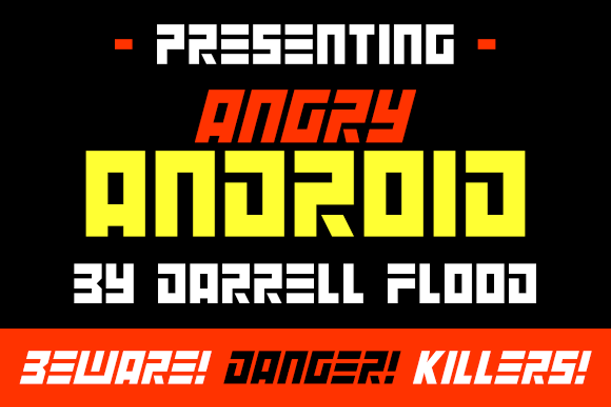 Angry Android Font | HAWTPIXEL - Darrell Flood | FontSpace