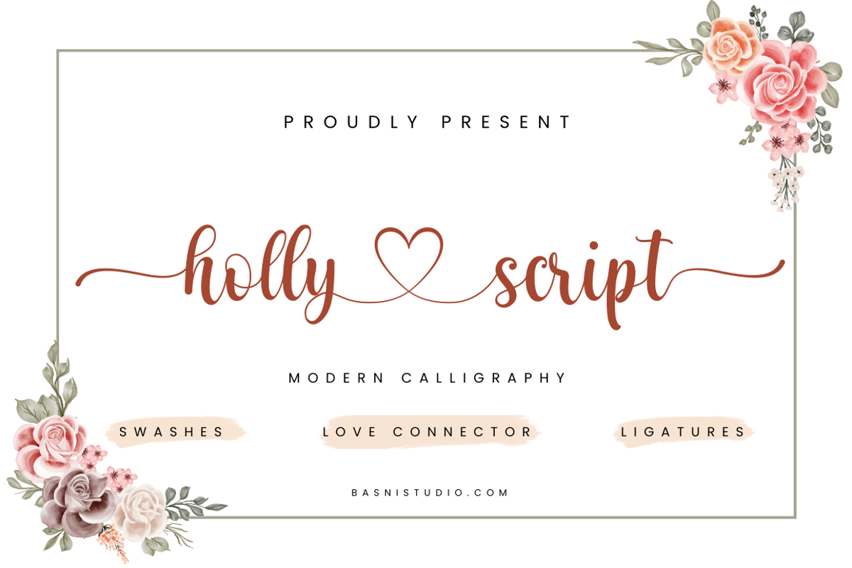 Holly script Font | Basnistudio | FontSpace