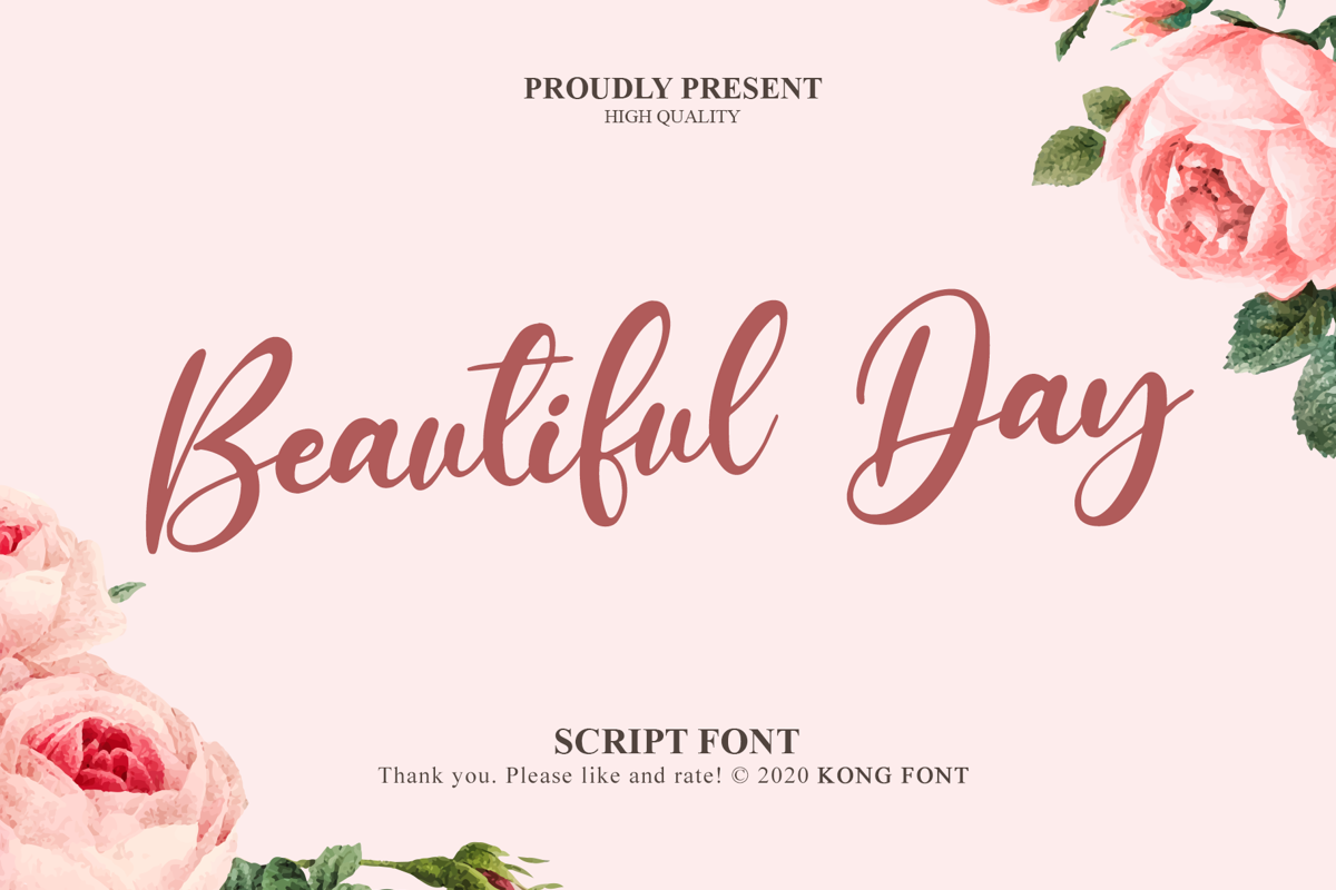 Beautiful Day Font | Fontkong | FontSpace