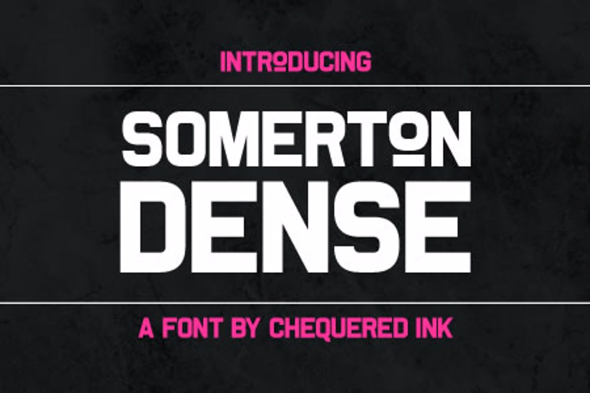 Somerton Dense Font | Chequered Ink | FontSpace