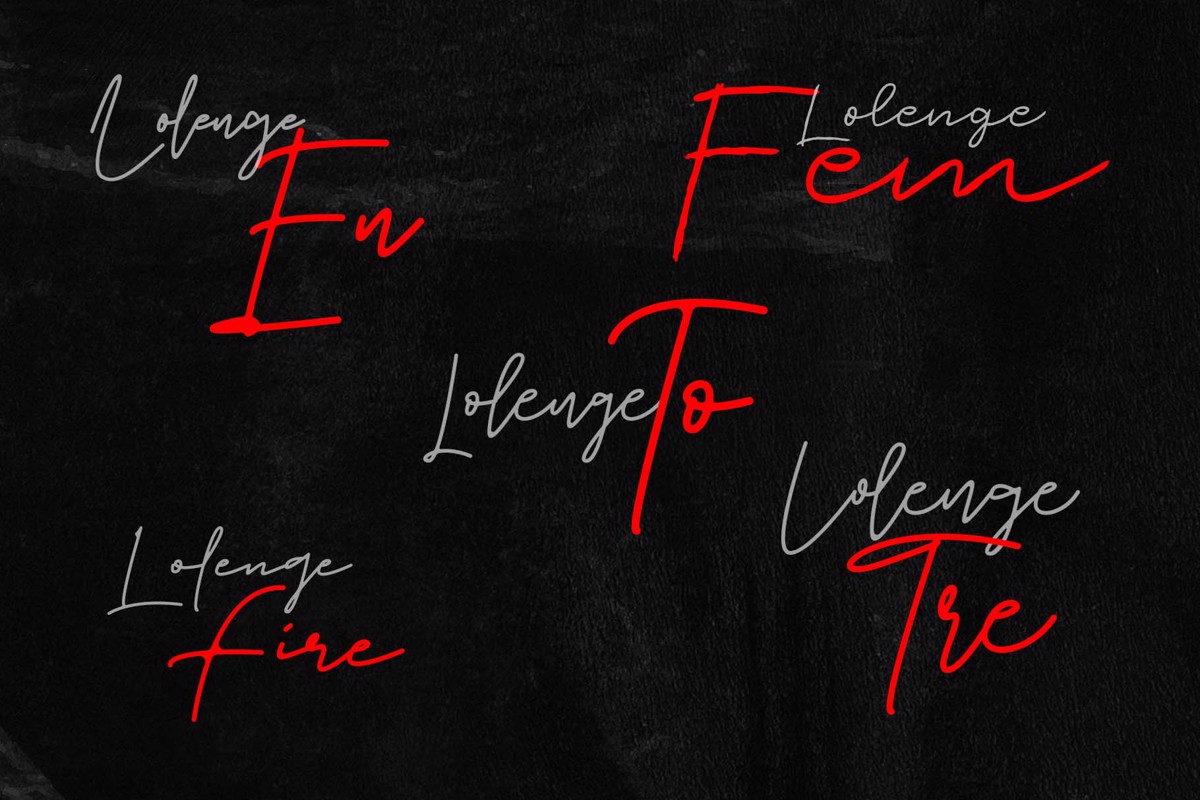 Lolenge En Font | jadatype | FontSpace