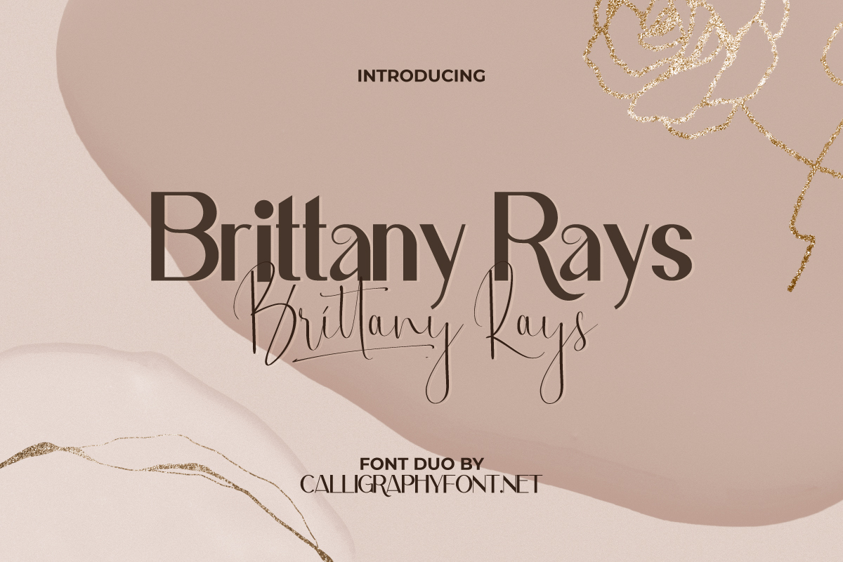 Brittany Rays Font | CalligraphyFonts.net | FontSpace