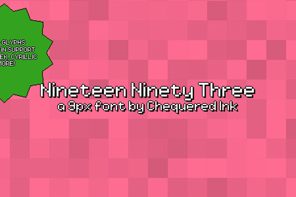 Nineteen Ninety Three Font | Chequered Ink | FontSpace