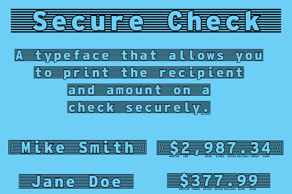 Secure Check Font | SnapeFonts | FontSpace