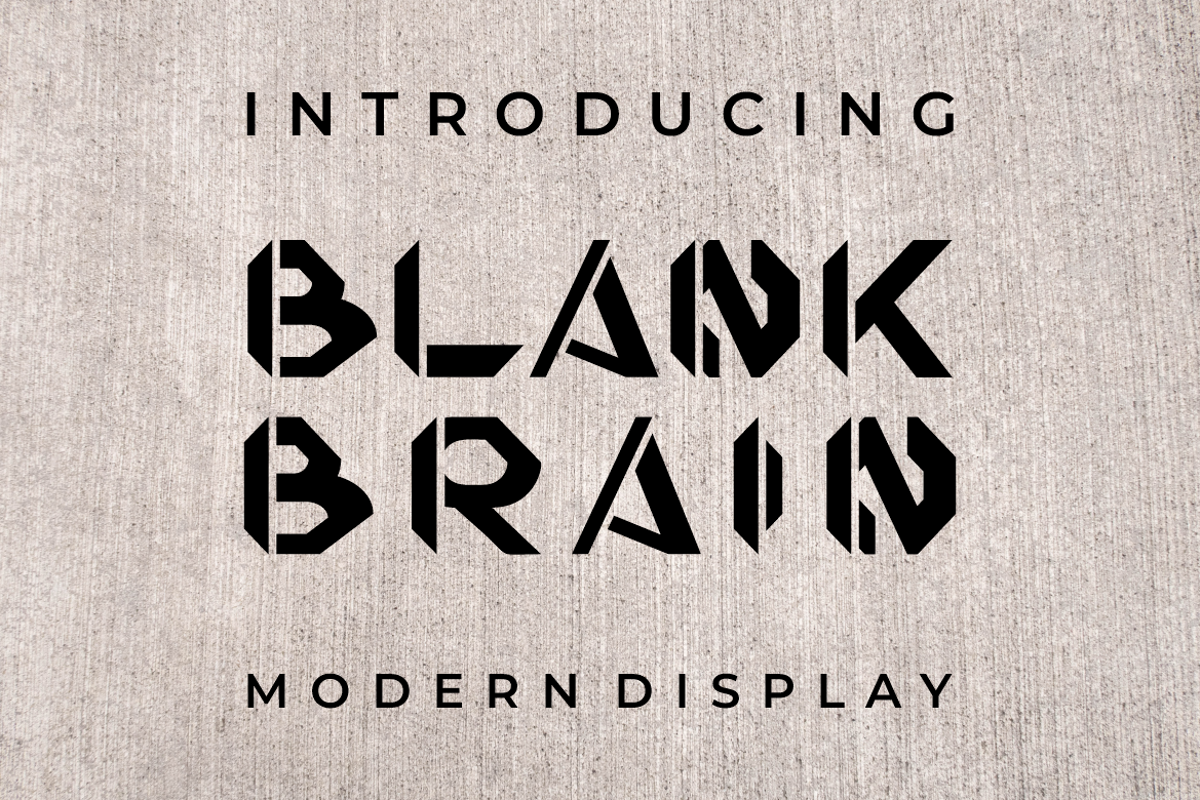 BLANK BRAIN Font - Free Download