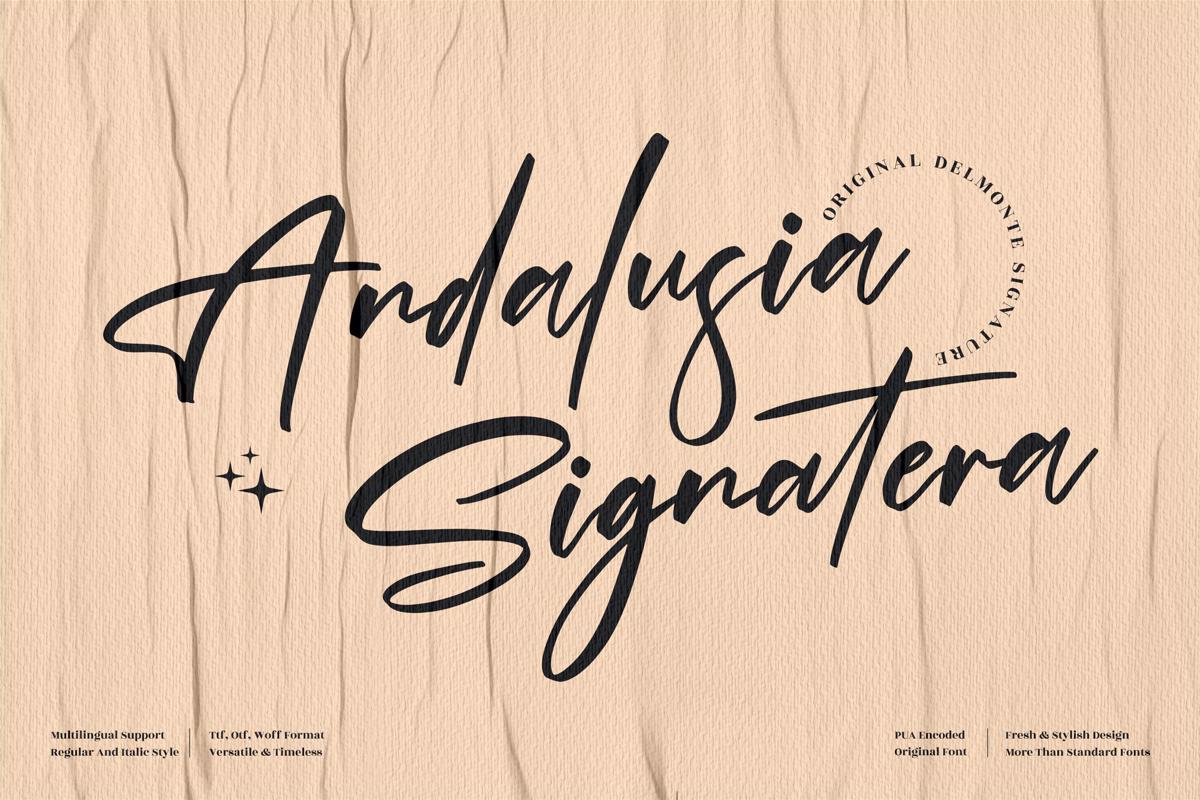 Andalusia Signature Font | Perspectype Studio | FontSpace