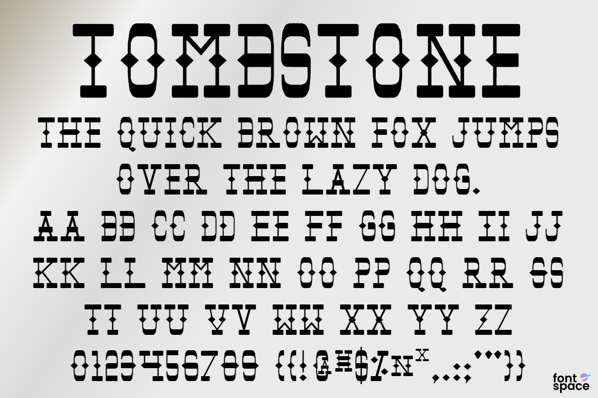 Tombstone Font | Iconian Fonts | FontSpace