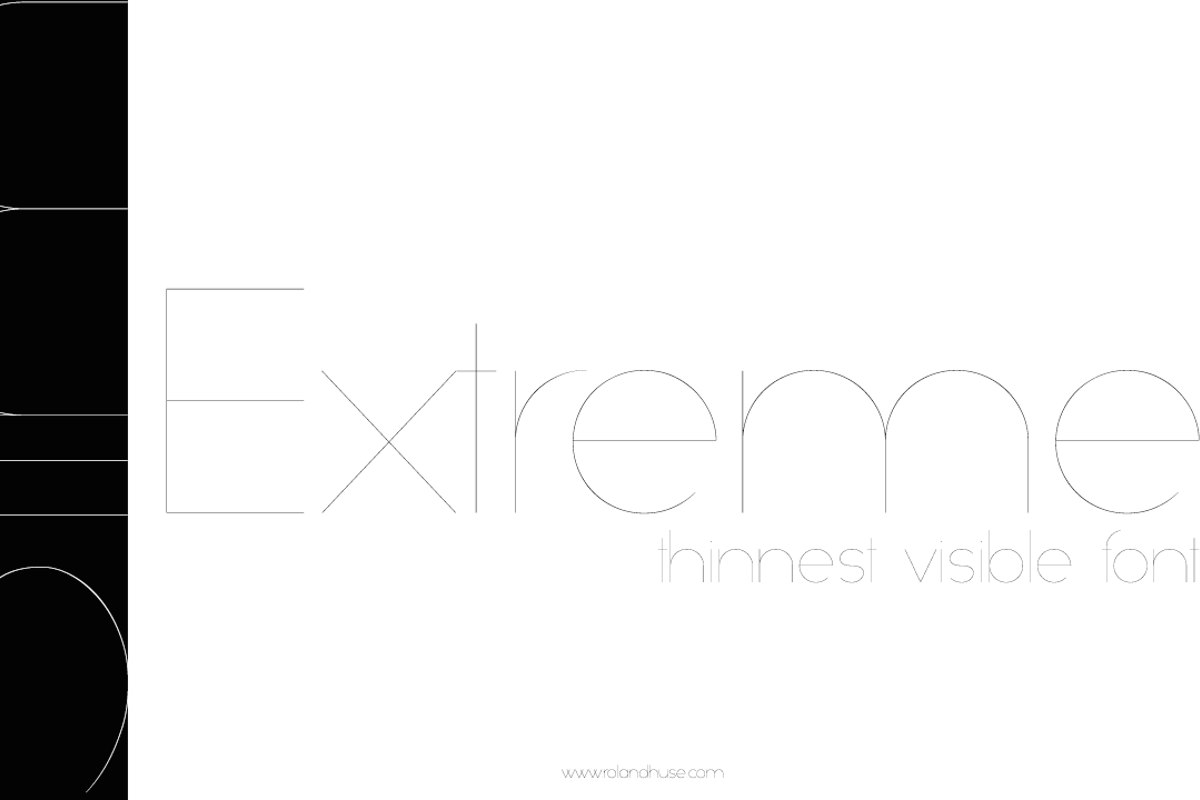 Slim Extreme Font | Roland Huse Design | FontSpace