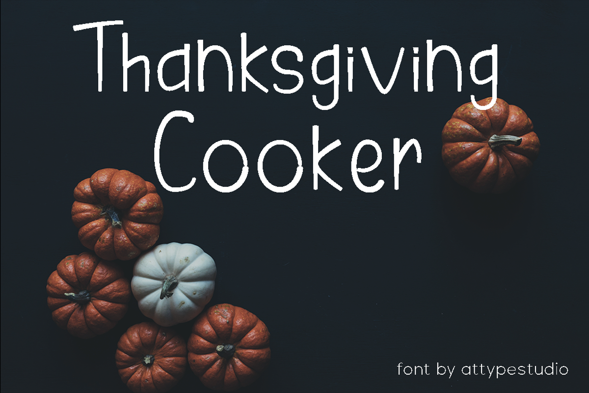 Thanksgiving Cooker Font | Attype Studio | FontSpace
