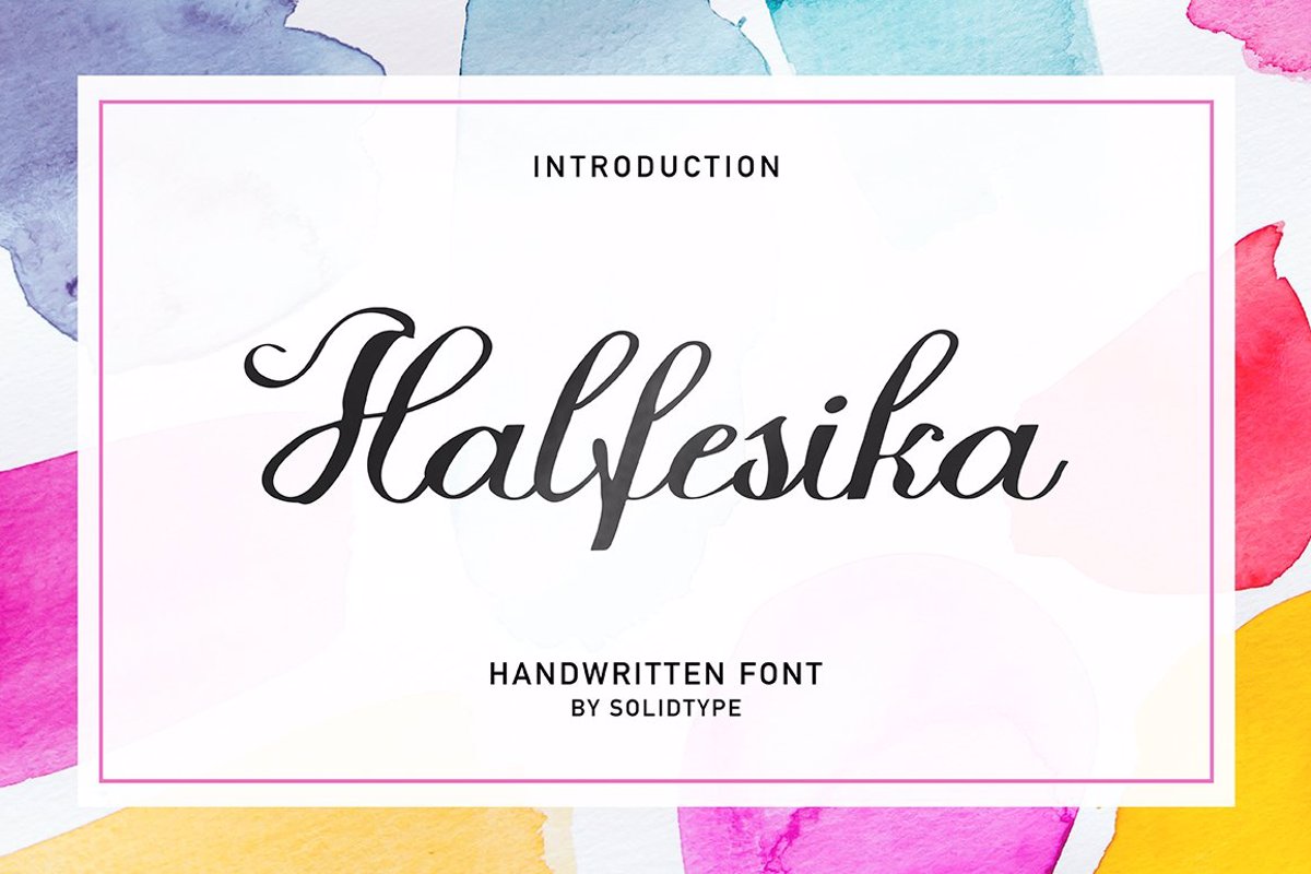 Halfesika Script Font | Solidtype | FontSpace