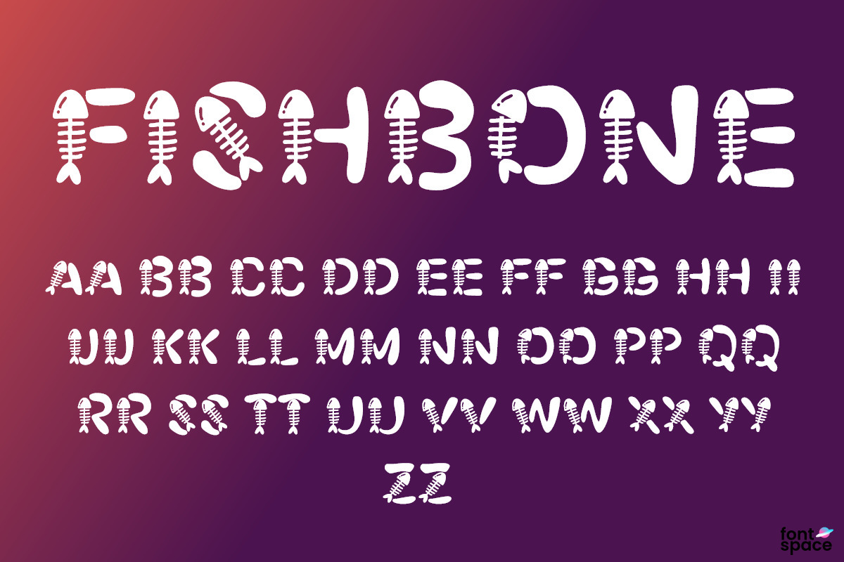 Fishbone Font | selawe | FontSpace