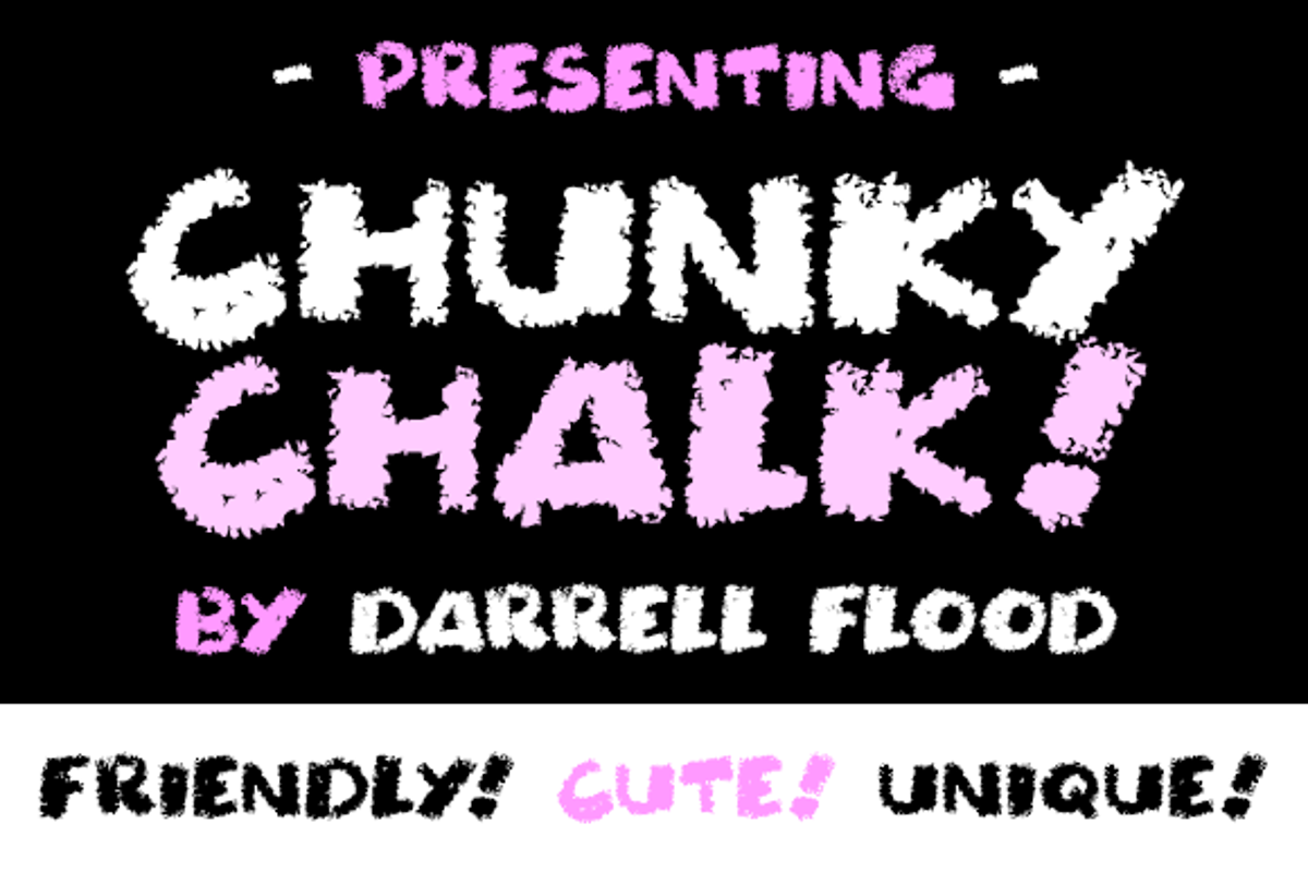 Chunky Chalk Font | HAWTPIXEL - Darrell Flood | FontSpace