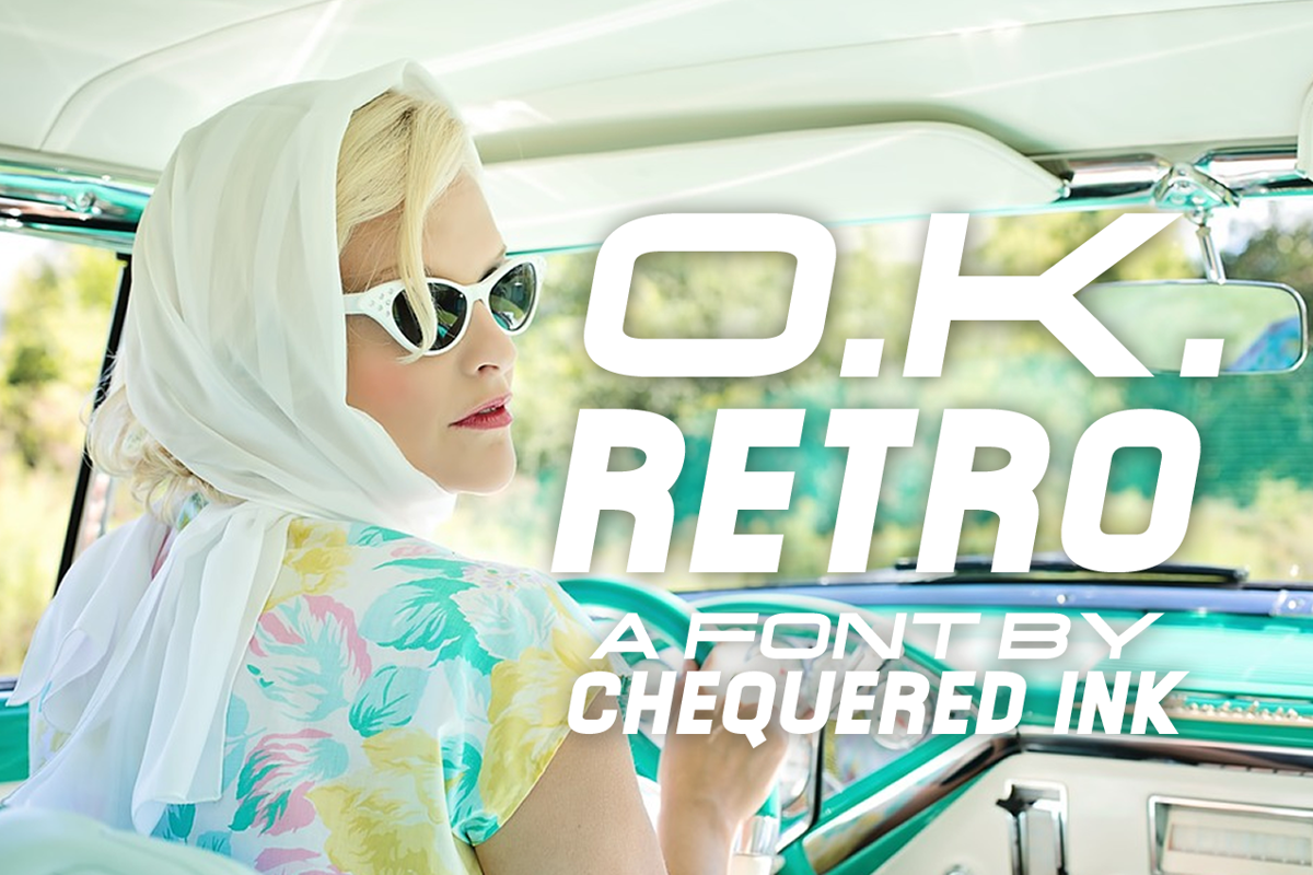 O.K. Retro Font | Chequered Ink | FontSpace