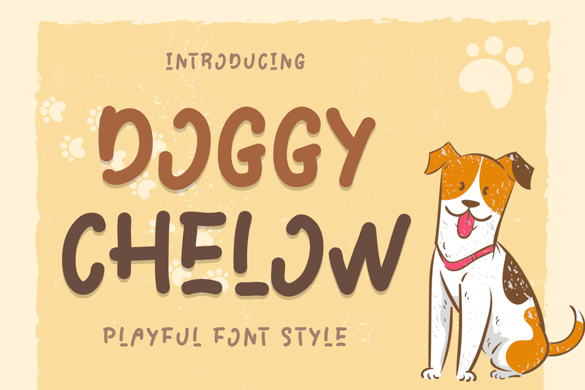 Doggy Chelow Font | Yoga Letter | FontSpace