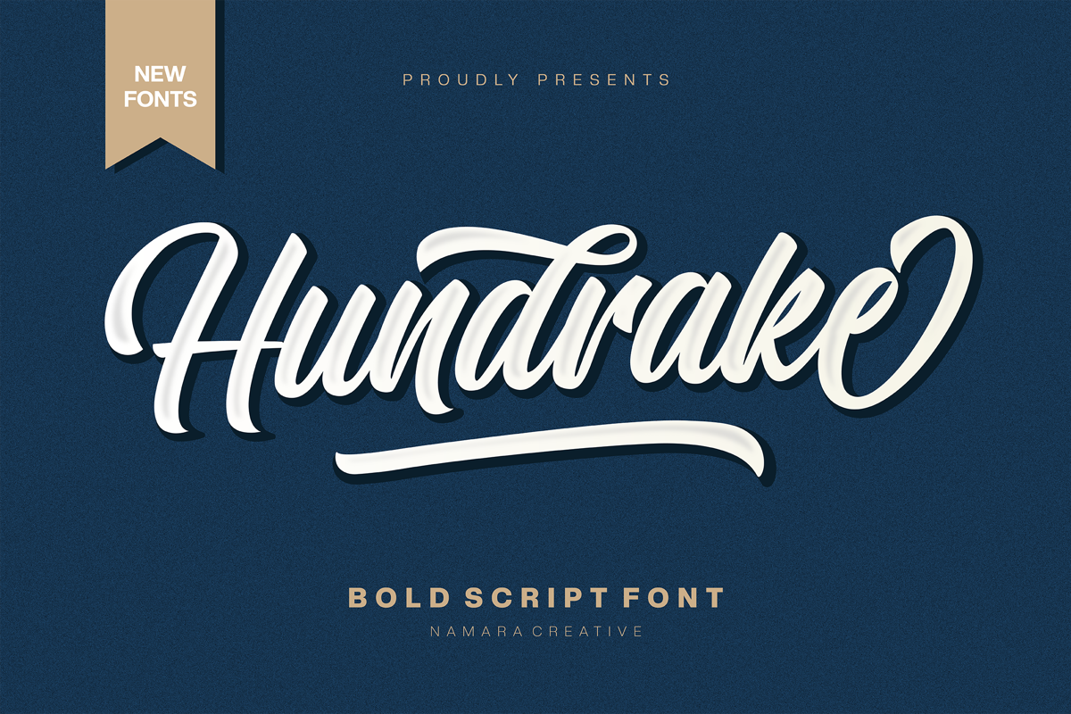 Hundrake Font | Namara Creative Studio | FontSpace