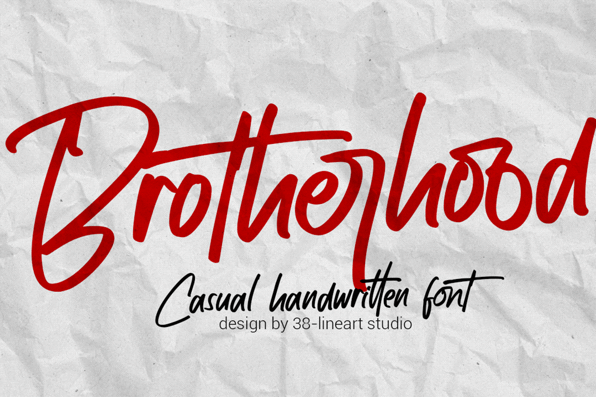 Brotherhood Font | 38 lineart | FontSpace