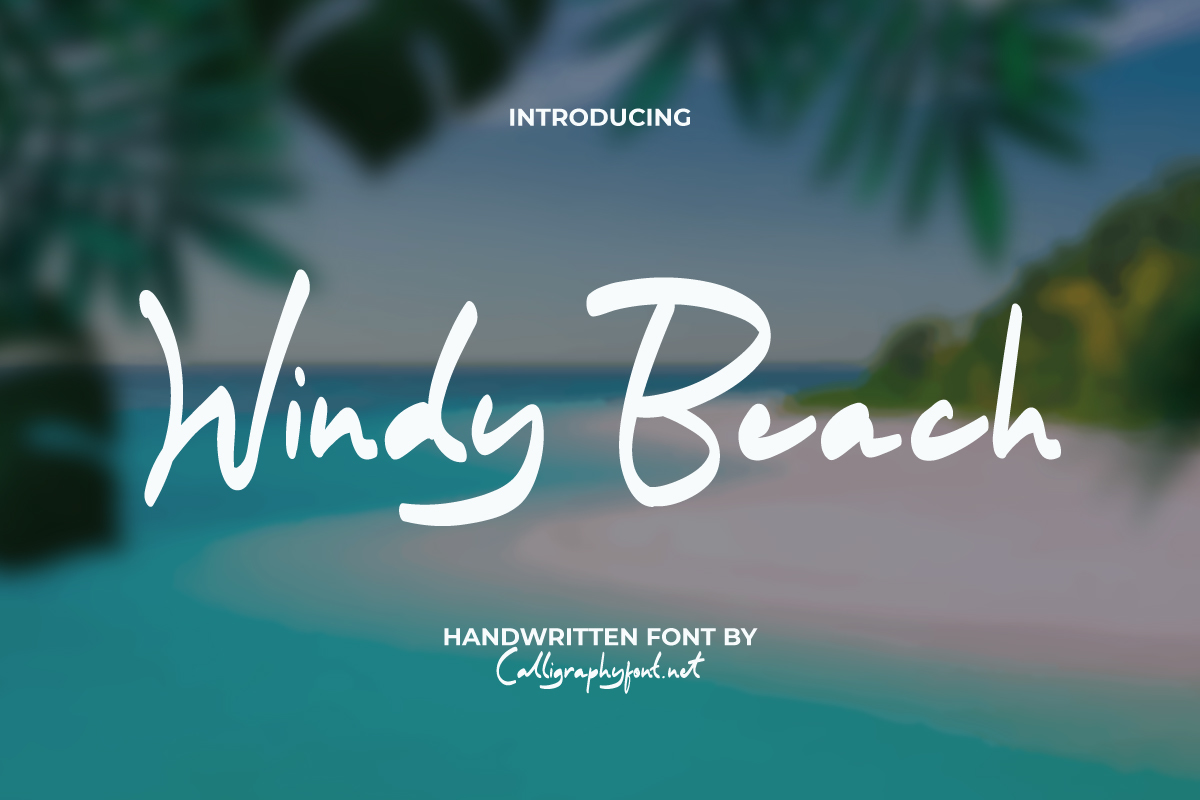 Windy Beach Font | CalligraphyFonts.net | FontSpace