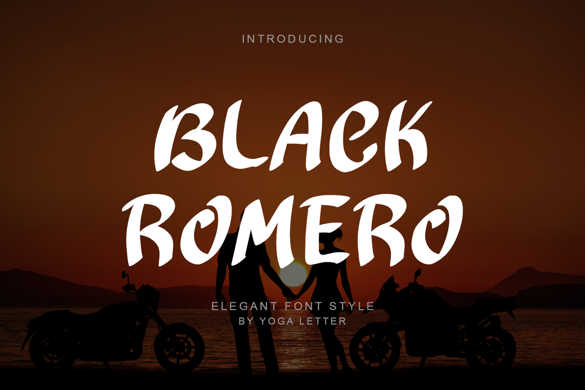 Black Romero Font | Yoga Letter | FontSpace