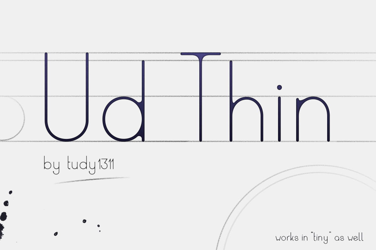 Ud Thin Font - Free Download