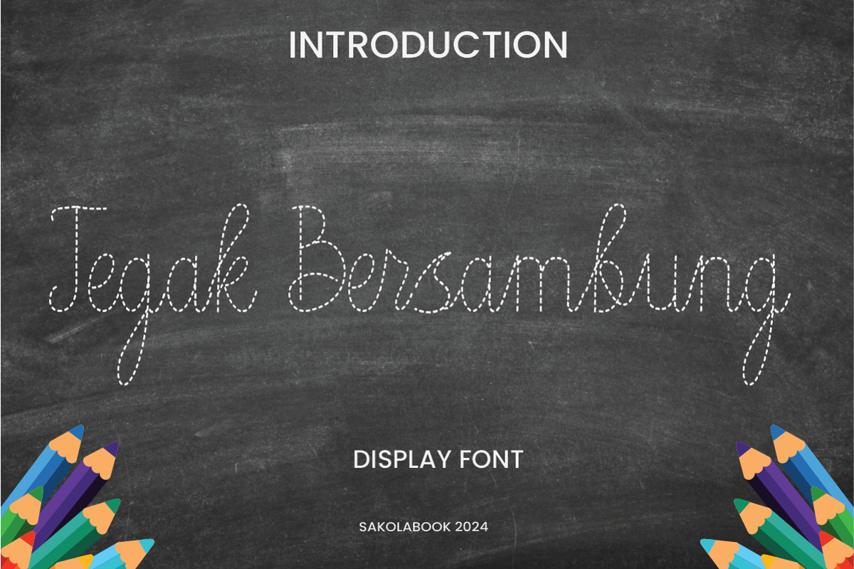 TEGAK BERSAMBUNG PRO Font - Free Download