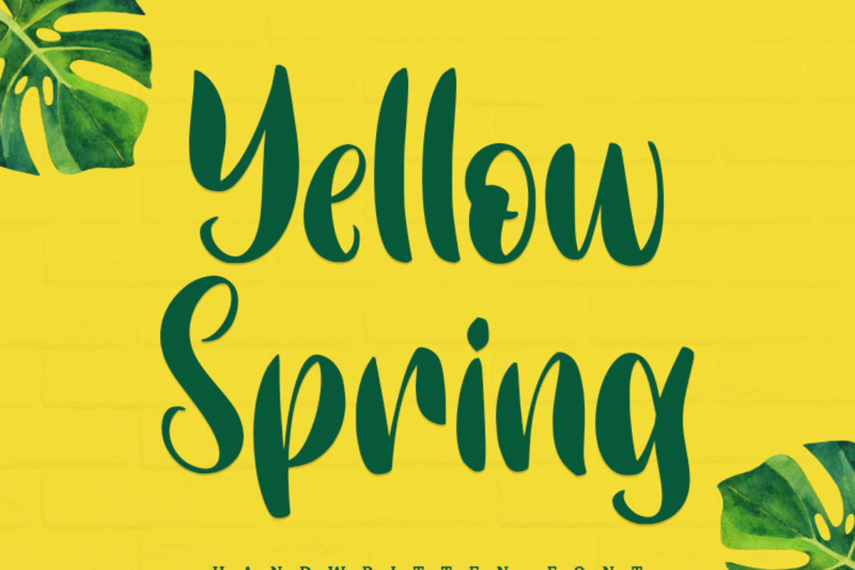 Yellow Spring Font | Sakha Design | FontSpace