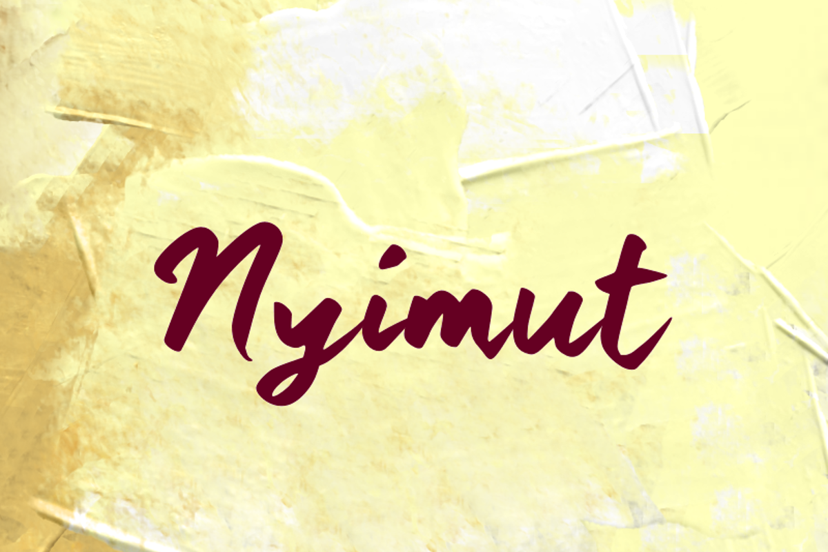 N Nyimut Font | wepfont | FontSpace