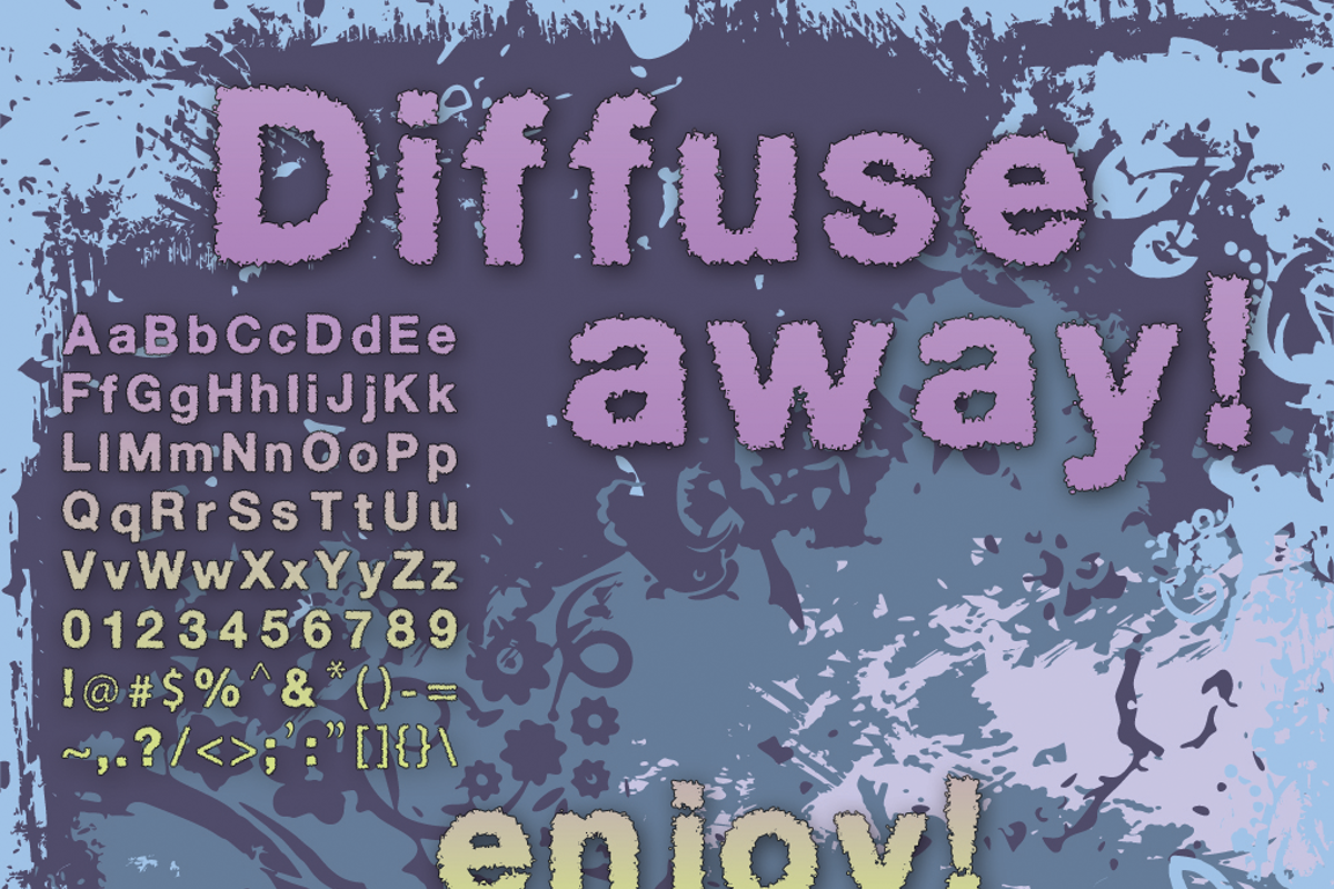 Diffuse-Away Font | Z-Designs | FontSpace