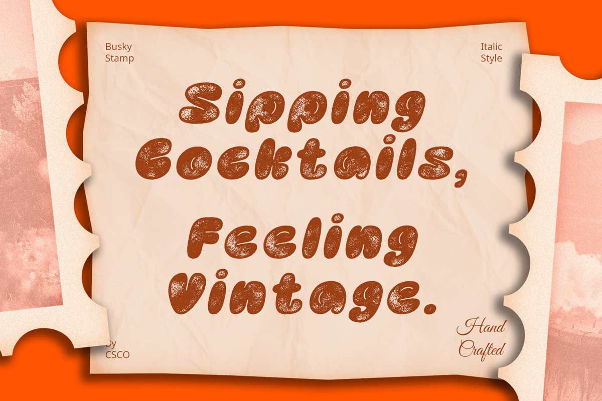 Busky Stamp Font - Free Download