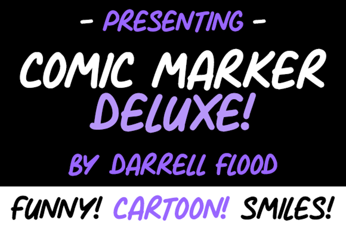 Comic Marker Deluxe Font | HAWTPIXEL - Darrell Flood | FontSpace