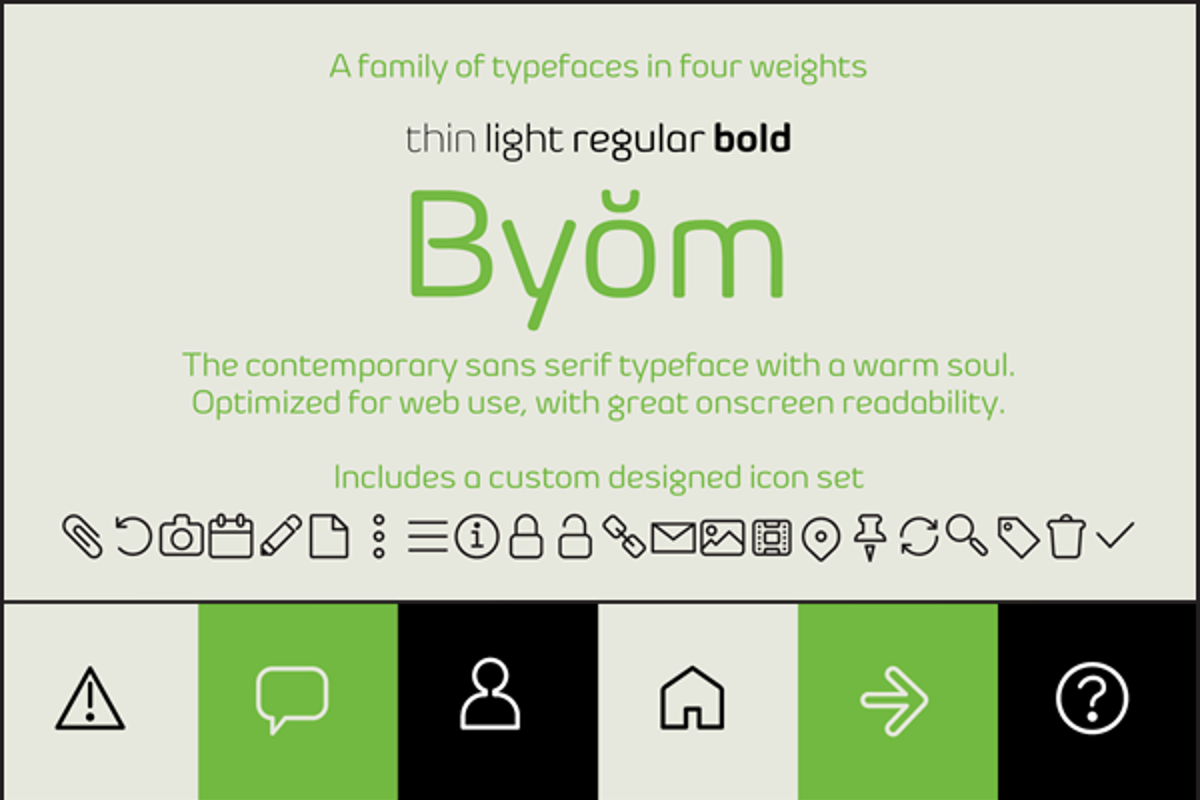 Byom Font | Zetafonts | FontSpace